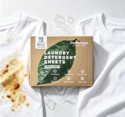 China Natural Plant Ingredients Biodegradable Laundry Detergent Sheets for Gentle Dissolving Washing for sale