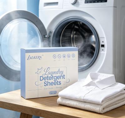 China Plant Based Surfactant Laundry Detergent Sheets with Above 55% Active Ingredient and Water Soluble Eco Laundry Strips for sale