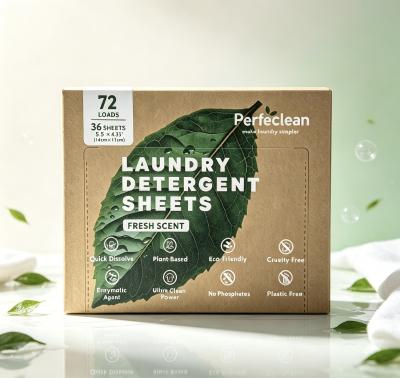 China Plant Based Biodegradable Laundry Detergent Sheets with No Chemical Buildup for sale