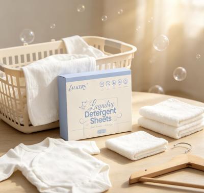 China Plant-Based Biodegradable Non-Toxic Laundry Detergent Sheets for Gentle Baby Clothes Care for sale