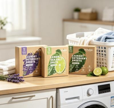 China Plant Based Biodegradable Hypoallergenic Laundry Detergent Sheets for Sensitive Skin and Eco-Friendly Washing for sale