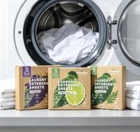 China Non-Toxic Plant-Based Biodegradable Laundry Detergent Sheets for Eco-Friendly Washing for sale