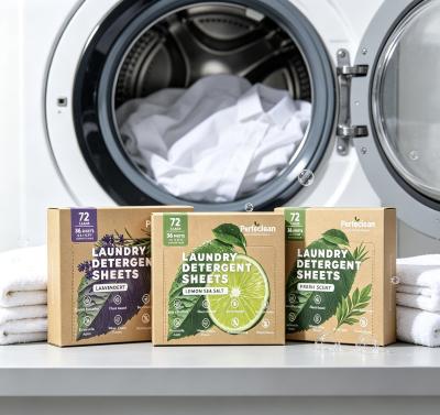 China Non-Toxic Plant-Based Biodegradable Laundry Detergent Sheets for Eco-Friendly Washing for sale