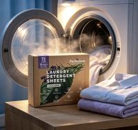 China Plastic-Free Fully Dissolvable Laundry Detergent Sheets with Plant Based Surfactant for Commercial Use for sale