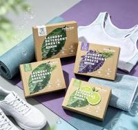 China Eco-Friendly Laundry Detergent Sheets with Plant Based Surfactant for Deep Stain Lifting Power and Compostable Packaging for sale
