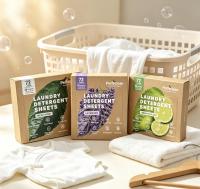 China Compostable Laundry Detergent Sheets with Heavy Soil Cleaning and Plant Based Surfactant for sale