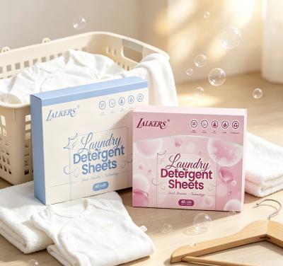China Color Lock Commercial Grade Laundry Detergent Sheets with Plant Based Surfactant for Fade Prevention for sale