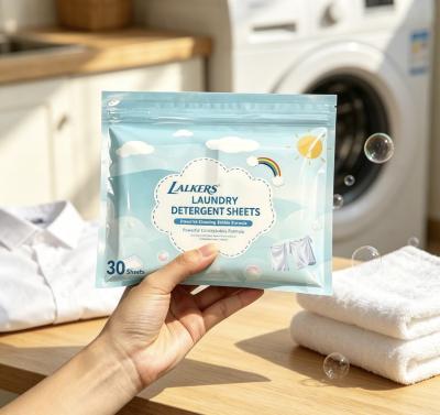 China Commercial Grade Laundry Detergent Sheets with Plant Based Surfactant and Above 55% Active Ingredient for Machine Wash & Hand Wash for sale