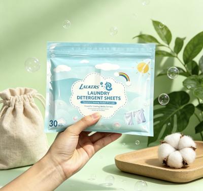 China Eco-Friendly Laundry Detergent Sheets with Customizable Fragrance for Deep Stain Removal for sale