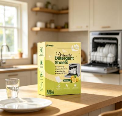 China Compostable Dishwashing Sheets with Plant Derived Ingredients for Sparkling Clean Dishes for sale