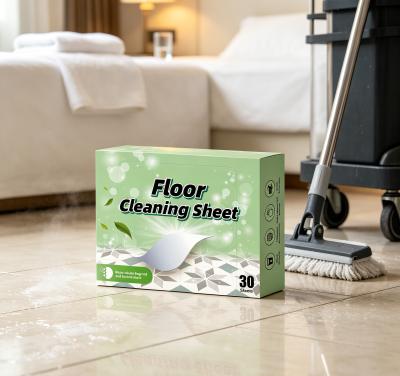 China Floor Cleaning Sheet Quick Dissolving Deep Stain Remover Multi Surface Floor Cleaner sheets Safe for Wood Tile Vinyl Marble Pet Friendly No Residue Long Lasting Fresh Scent for sale