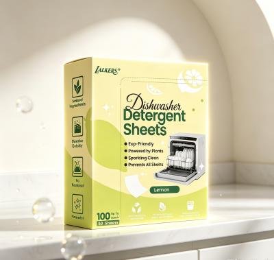 China Travel Friendly Lightweight Portable Dishwashing Sheets with Plant Based Surfactant for Camping and RV Trips for sale