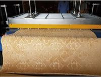 China Automatic Sponge Laminated Carpet Embossing Machine with Cutting 2 in 1 Easy to Operate for sale