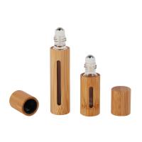 China All Inclusive Bamboo Roller Ball Bottles 3ml 5ml 10ml 15ml Portable Stainless Steel Roller Bottle for sale