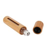 China All Inclusive Bamboo Roller Ball Bottles 3ml 5ml 10ml 15ml Portable Stainless Steel Roller Bottle for sale