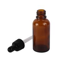 China 15ml 20ml 30ml 50ml 100ml Cosmetic Dropper Bottle Thick Dark Amber Glass Tincture Bottles for sale