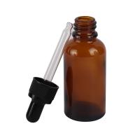 China 15ml 20ml 30ml 50ml 100ml Cosmetic Dropper Bottle Thick Dark Amber Glass Tincture Bottles for sale