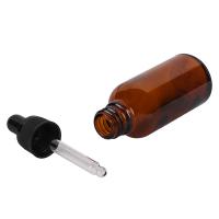 China 15ml 20ml 30ml 50ml 100ml Cosmetic Dropper Bottle Thick Dark Amber Glass Tincture Bottles for sale