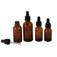 China 15ml 20ml 30ml 50ml 100ml Cosmetic Dropper Bottle Thick Dark Amber Glass Tincture Bottles for sale