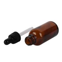 China 15ml 20ml 30ml 50ml 100ml Cosmetic Dropper Bottle Thick Dark Amber Glass Tincture Bottles for sale
