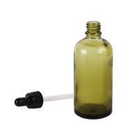 China Olive Green Glass Tincture Bottles Essential Oil Glass Dropper Bottles 5ml 10ml 15ml 20ml 30ml for sale