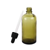 China Olive Green Glass Tincture Bottles Essential Oil Glass Dropper Bottles 5ml 10ml 15ml 20ml 30ml for sale