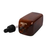 China Thick Square Amber Glass Dropper Bottle 5ml 10ml 15ml 20ml 30ml 50ml 100ml for sale