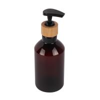 China 200ml 300ml 500ml Refillable Amber Bottles Slanted Shoulder PET Plastic Bottle For Lotion for sale
