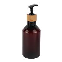 China 7oz 10oz 16oz Cosmetic Lotion Bottle Slanted Shoulder 200ml 300ml 500ml Amber PET Bottle for sale
