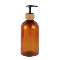 China 200ml 300ml 500ml 7oz 10oz 16oz Cosmetic Lotion Bottle Amber Rounded Shoulders PET Bottle for sale