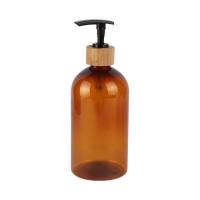 China 200ml 300ml 500ml 7oz 10oz 16oz Cosmetic Lotion Bottle Amber Rounded Shoulders PET Bottle for sale