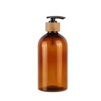 China 200ml 300ml 500ml 7oz 10oz 16oz Cosmetic Lotion Bottle Amber Rounded Shoulders PET Bottle for sale