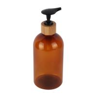China 200ml 300ml 500ml Cosmetic Lotion Bottle 7oz 10oz 16oz Refillable Amber PET Lotion Bottle for sale