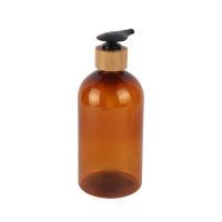 China 200ml 300ml 500ml Cosmetic Lotion Bottle 7oz 10oz 16oz Refillable Amber PET Lotion Bottle for sale