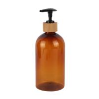 China 200ml 300ml 500ml Cosmetic Lotion Bottle 7oz 10oz 16oz Refillable Amber PET Lotion Bottle for sale