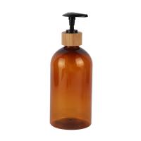 China 200ml 300ml 500ml Cosmetic Lotion Bottle 7oz 10oz 16oz Refillable Amber PET Lotion Bottle for sale