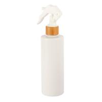 China 100ml 150ml 200ml Cosmetic Spray Bottle PET Natural Bamboo Trigger Spray Bottle For Perfume for sale