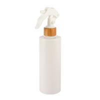 China 100ml 150ml 200ml Cosmetic Spray Bottle PET Natural Bamboo Trigger Spray Bottle For Perfume for sale