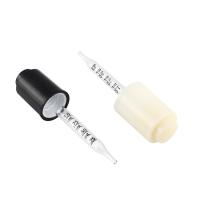 China Matte Black Plastic Cosmetic Dropper 20/410 Press Type Glass Graduated Pipette for sale