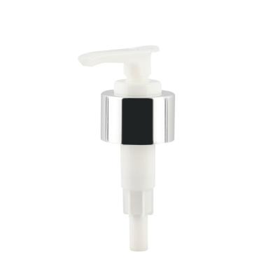 China 24/410 28/410 Mirror Finish Plastic Lotion Pump Dispenser Shampoo Travel Bottles Pump for sale
