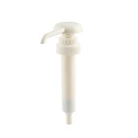 China White Quantitative Thick Jam And Syrup Dispenser Pump Hand Press Food Grade Plastic for sale