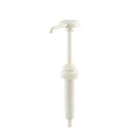 China White Quantitative Thick Jam And Syrup Dispenser Pump Hand Press Food Grade Plastic for sale