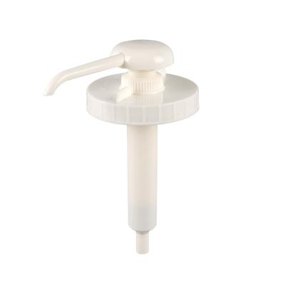 China White Food Grade PP Plastic Coffee Syrup Pump Dispenser Honey And Juice Pump Dispenser for sale