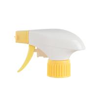 China Yellow PP All Plastic Trigger Sprayer 28/410 Metal Mesh Foam Trigger Sprayer for sale