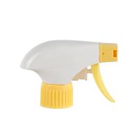 China Yellow PP All Plastic Trigger Sprayer 28/410 Metal Mesh Foam Trigger Sprayer for sale