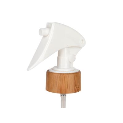 China 24/410 White Plastic Bamboo Perfume Atomizer Eco Friendly Toner Sprayer With A Switch for sale