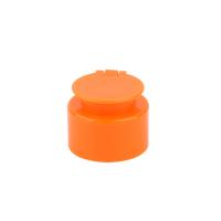 China Orange 24/410 Plastic PP Flip Top Bottle Cap For Shampoo And Toothpaste Bottles for sale