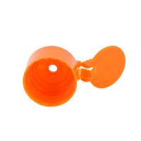 China Orange 24/410 Plastic PP Flip Top Bottle Cap For Shampoo And Toothpaste Bottles for sale