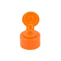 China Orange 24/410 Plastic PP Flip Top Bottle Cap For Shampoo And Toothpaste Bottles for sale