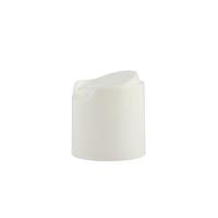 China 24/410 White PP Disc Top Cap Cosmetic Bottle Disc Top Closure For Lotion Packaging for sale